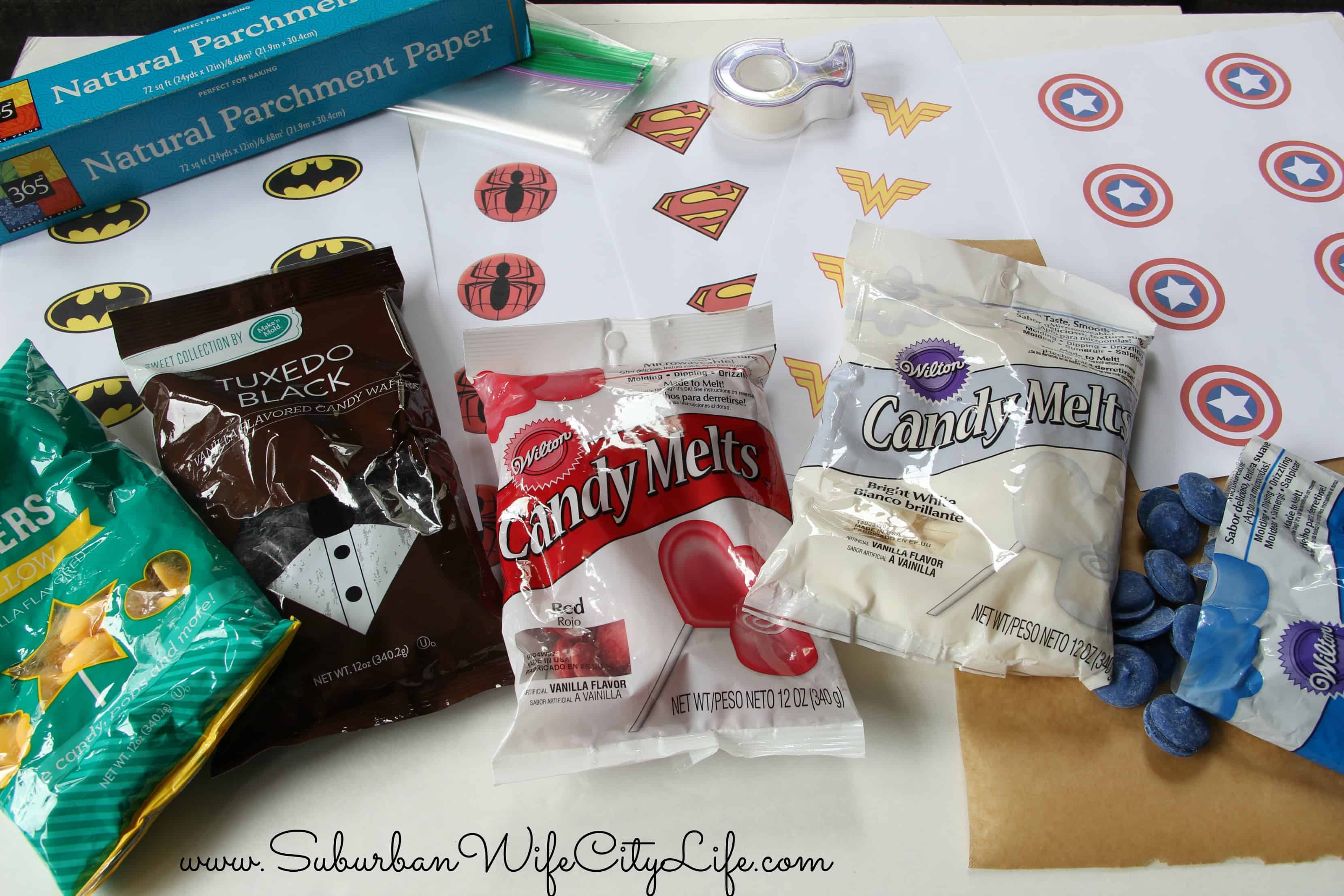 DIY- Chocolate Superhero Symbols - Suburban Wife, City Life