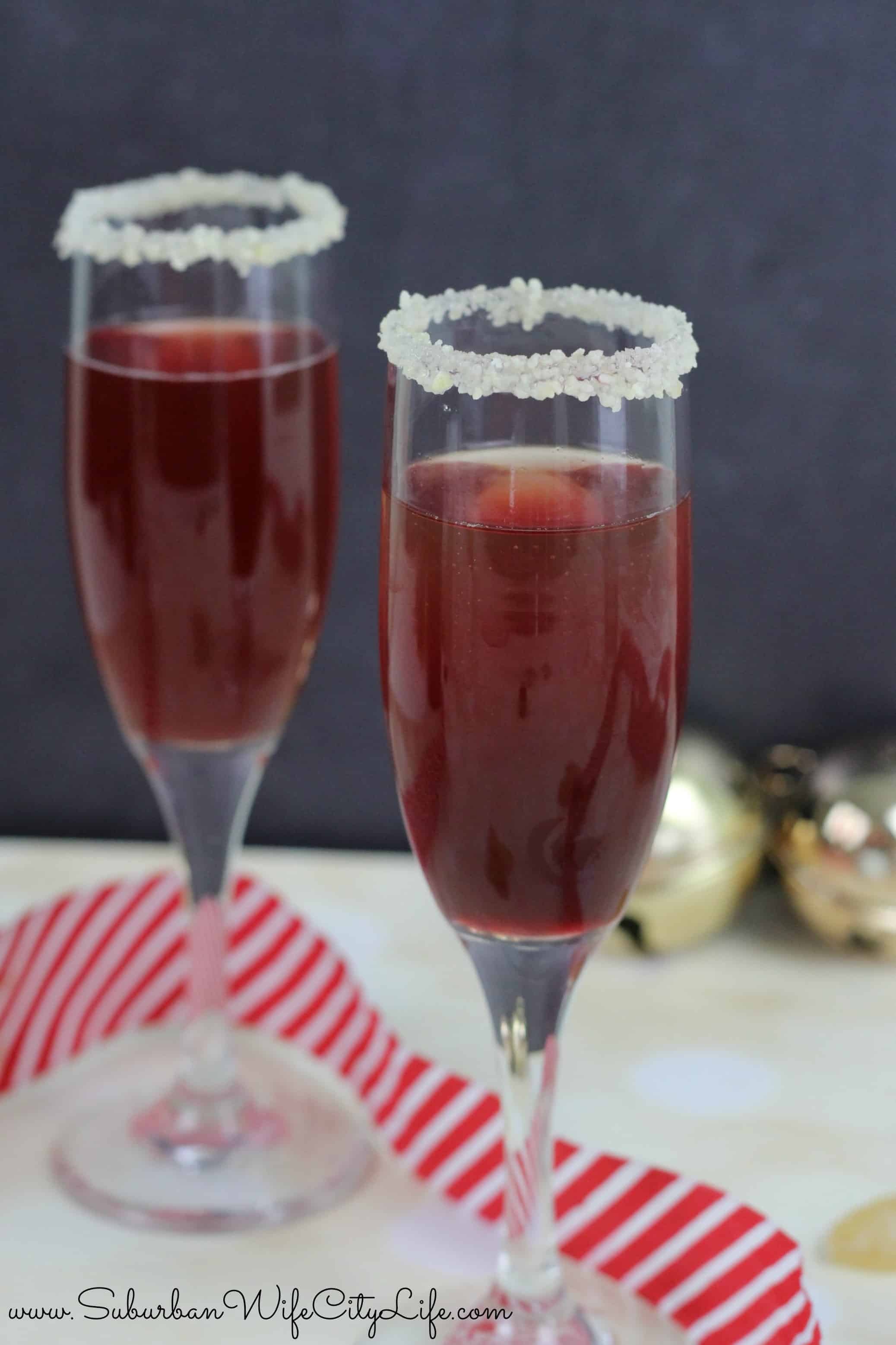 Pomegranate Ginger Sparkling Cocktail - Suburban Wife, City Life