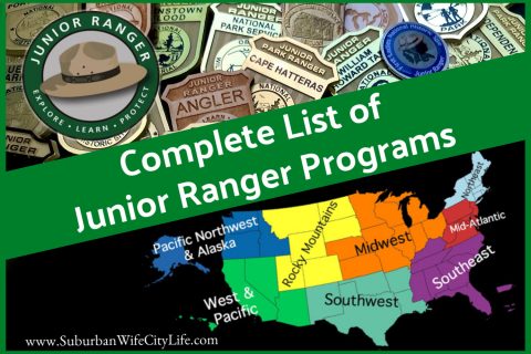 Complete List of Junior Ranger Programs - Suburban Wife, City Life